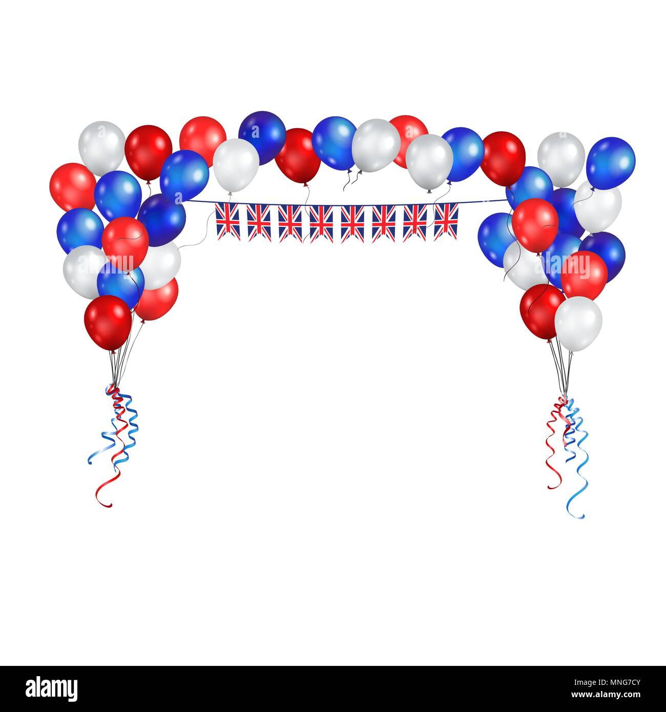 Party with bunting balloons Stock Vector Images - Alamy