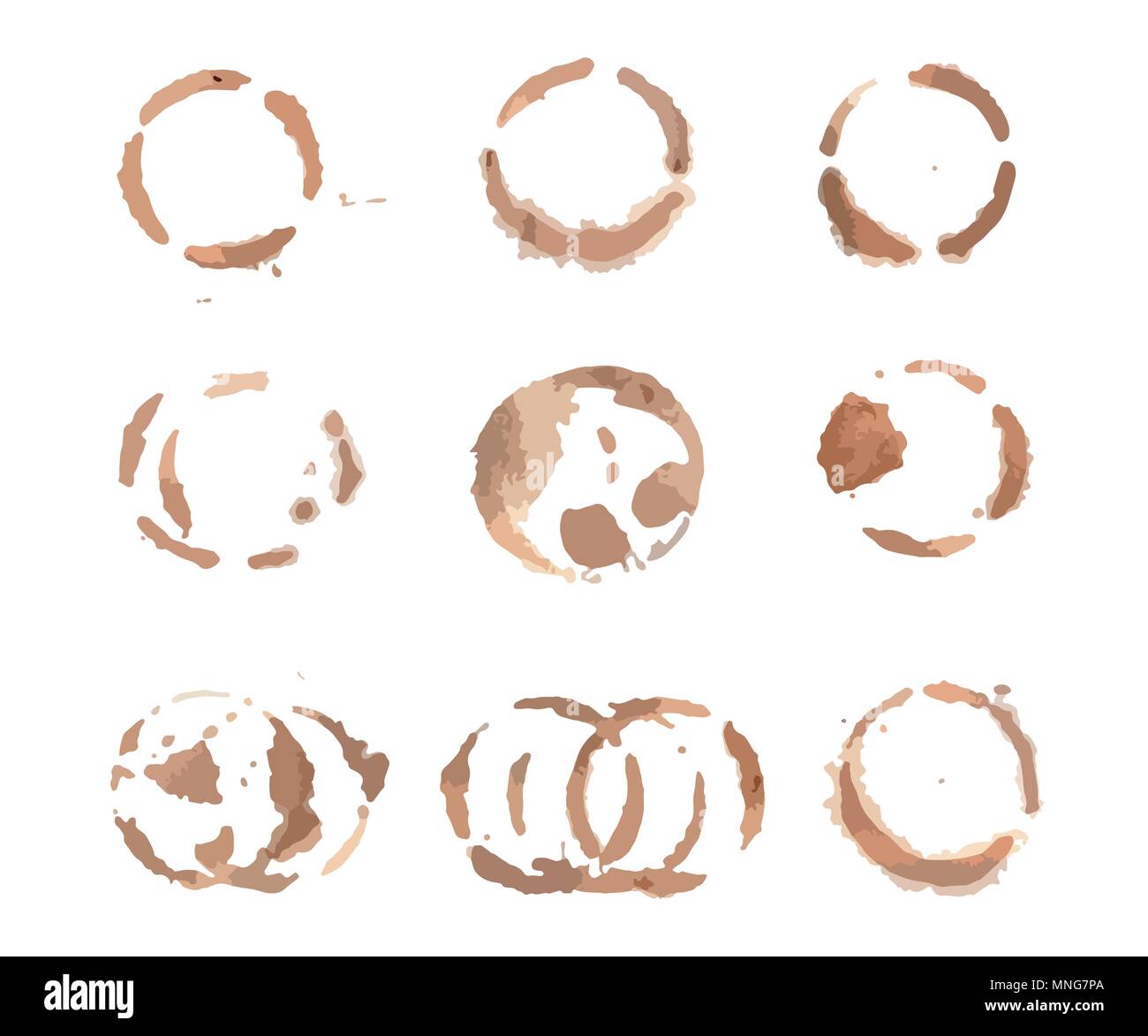 Coffee cup stain ring Stock Vector Images - Alamy