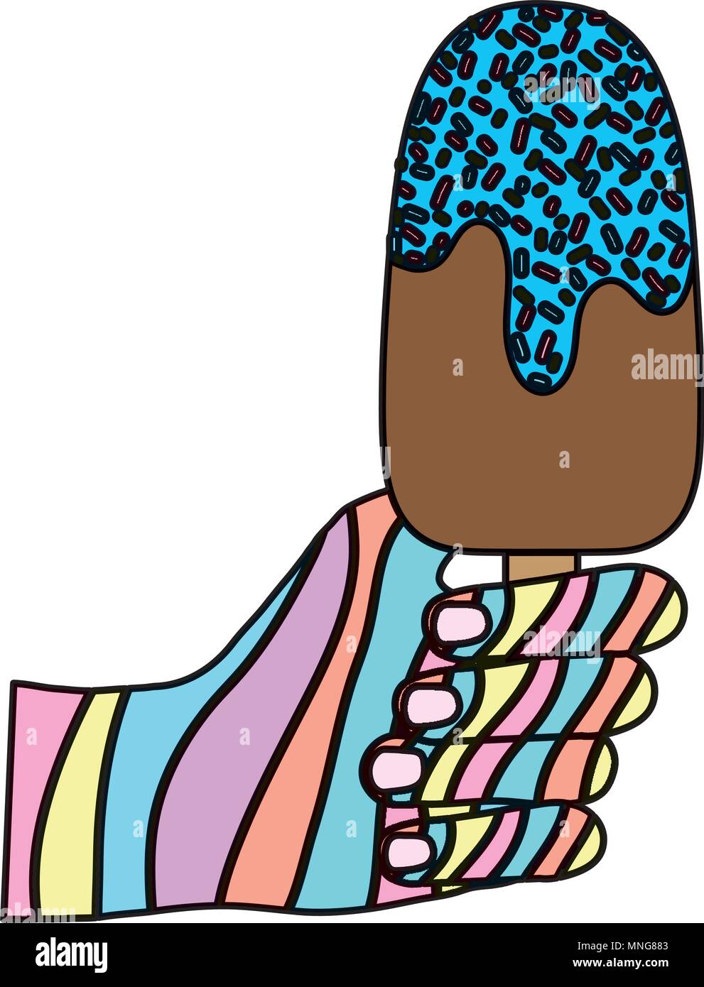 Ice lollypop art Stock Vector Images - Alamy