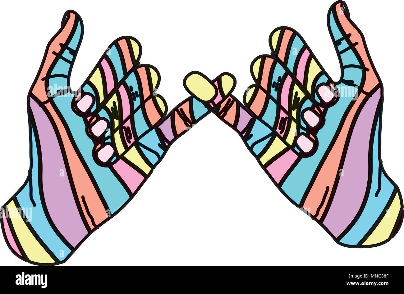 Promise hand gesture line Stock Vector Images - Alamy