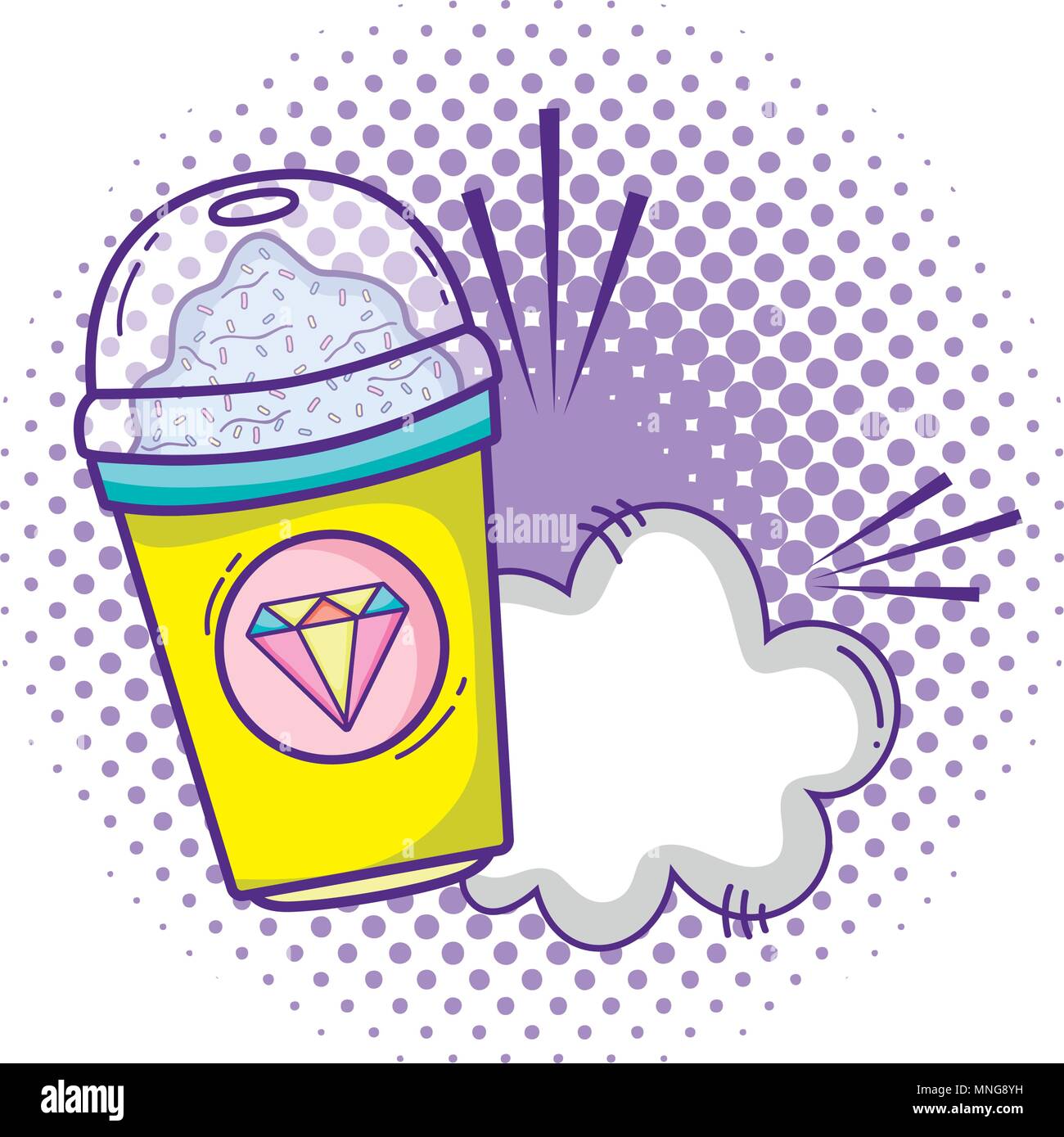 smoothie plastic cup and cloud style Stock Vector Image & Art - Alamy