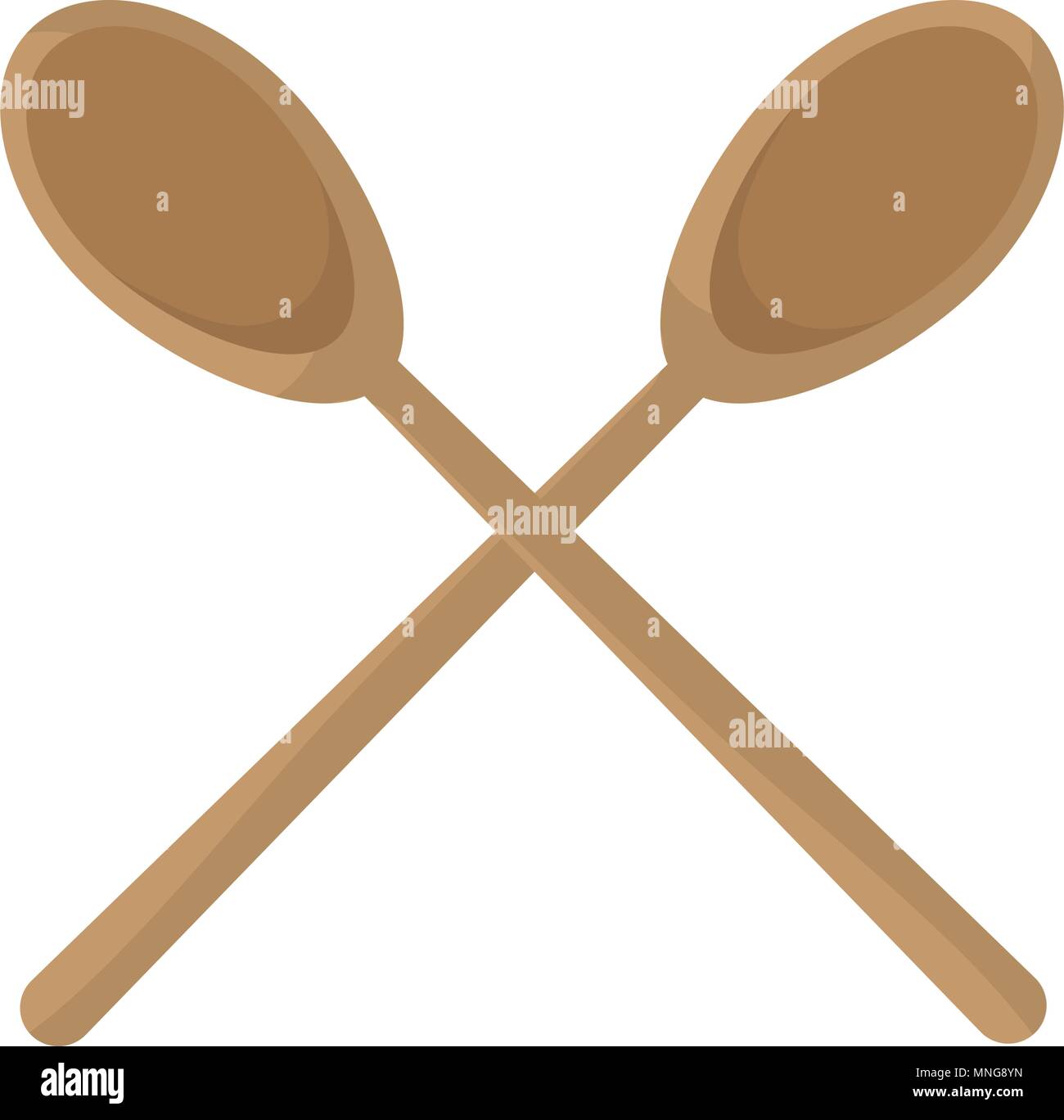 wood big spoons kitchen utensils Stock Vector Image & Art - Alamy