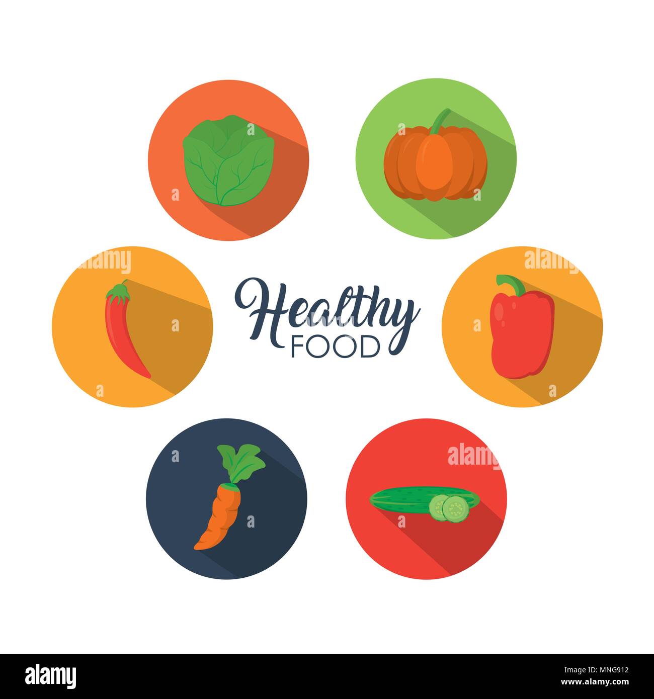 Set of healthy food ingredients Stock Vector Image & Art - Alamy