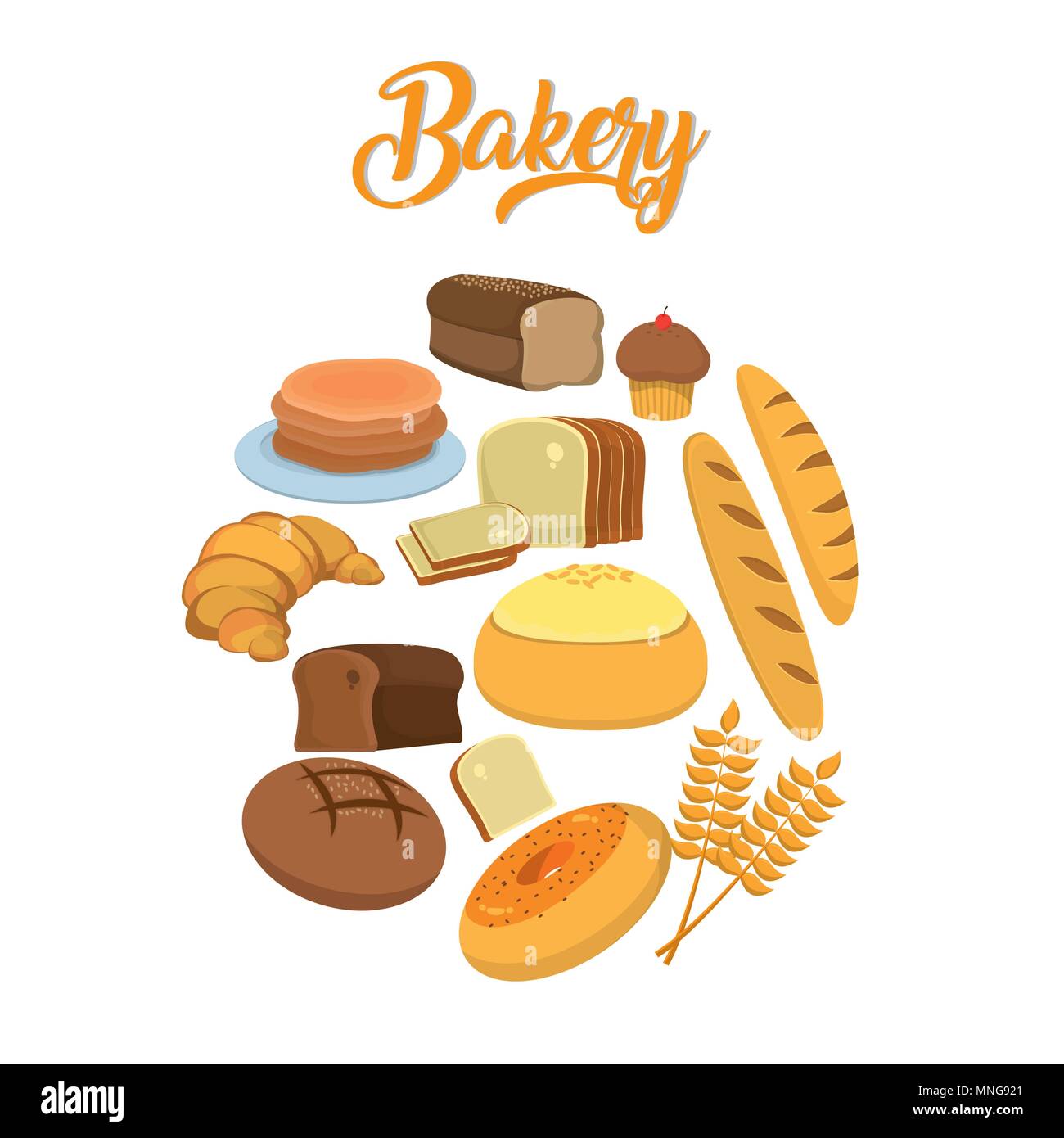 Bakery food concept Stock Vector Image & Art - Alamy
