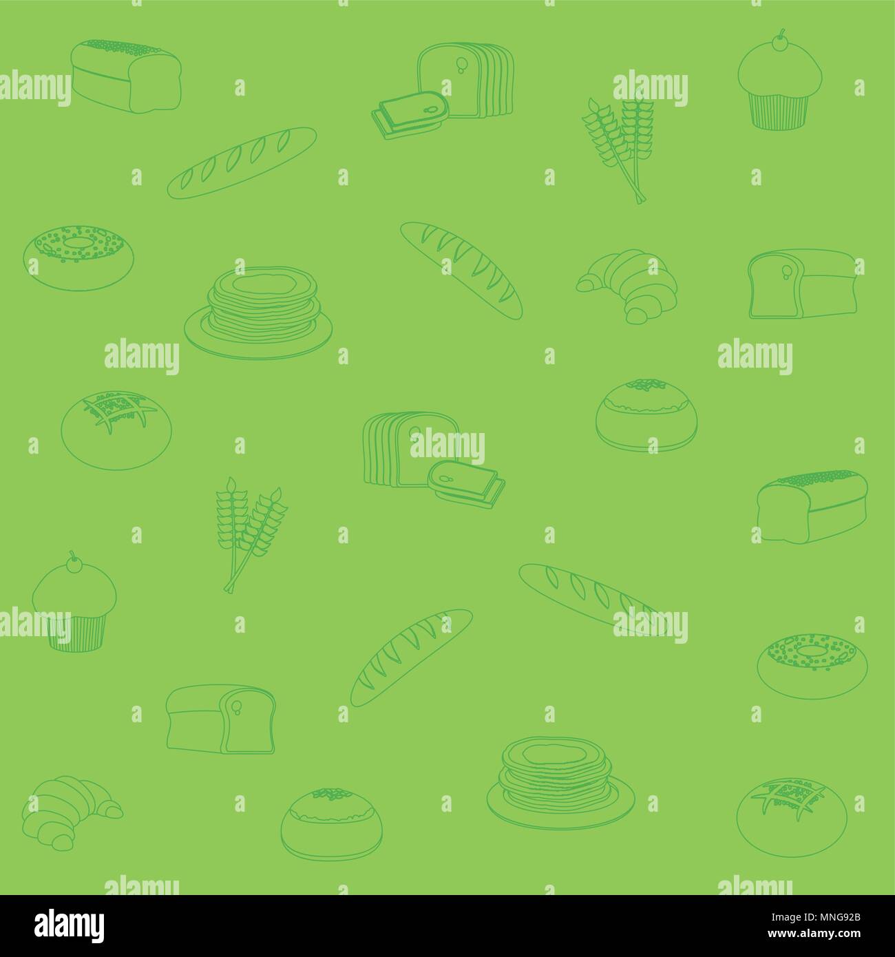 Bakery pattern background Stock Vector Image & Art - Alamy