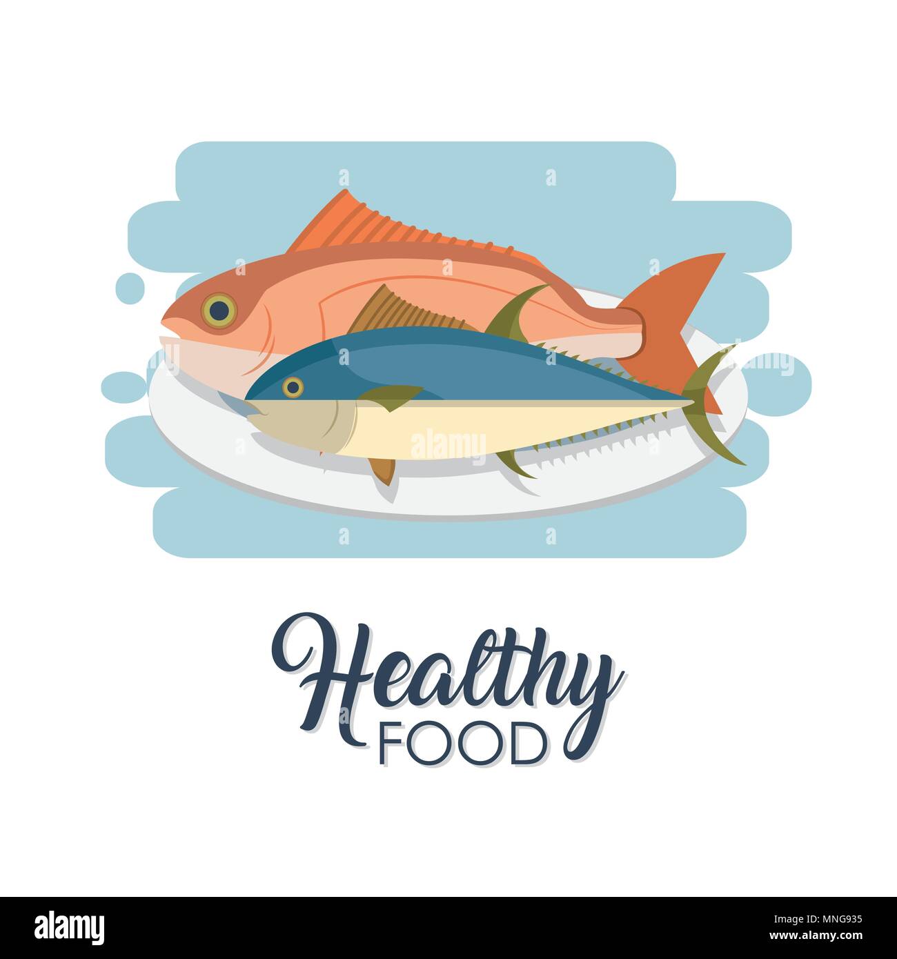 Healthy seafood concept Stock Vector Image & Art - Alamy