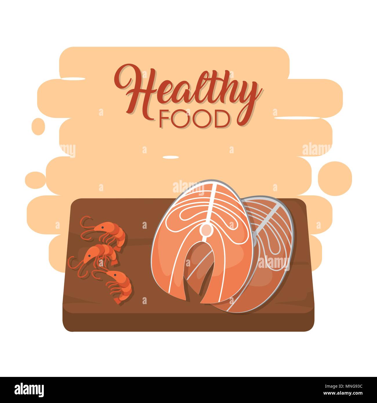 Healthy seafood concept Stock Vector Image & Art - Alamy