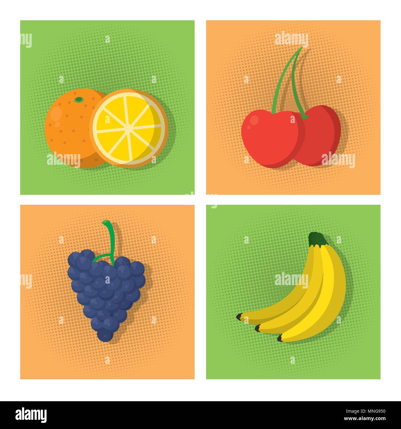 Set of fruits cartoons Stock Vector Image & Art - Alamy