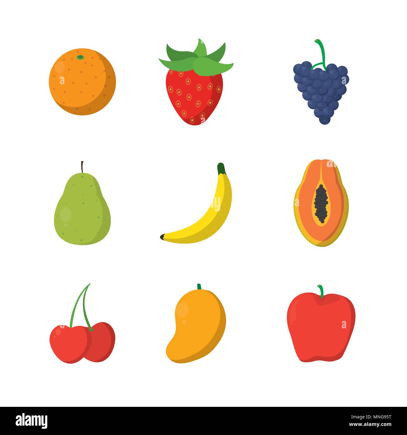 Set of fruits cartoons Stock Vector Image & Art - Alamy