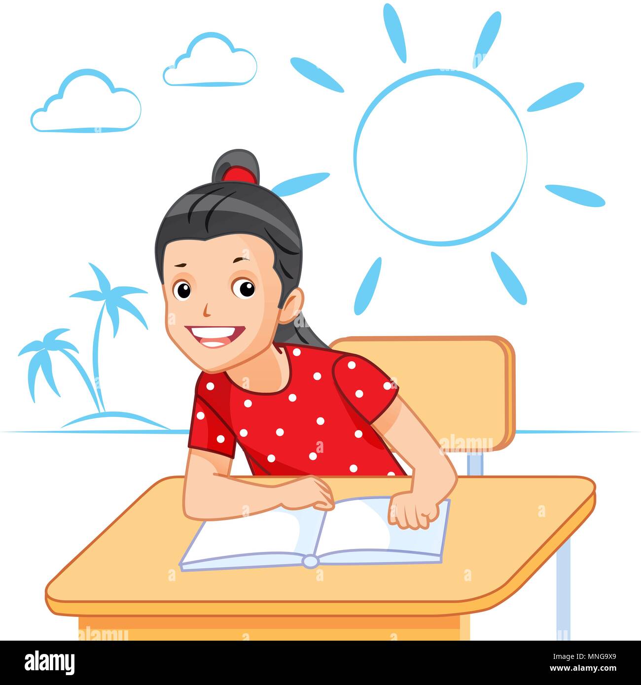 School children in classroom at lesson Stock Vector Image & Art - Alamy