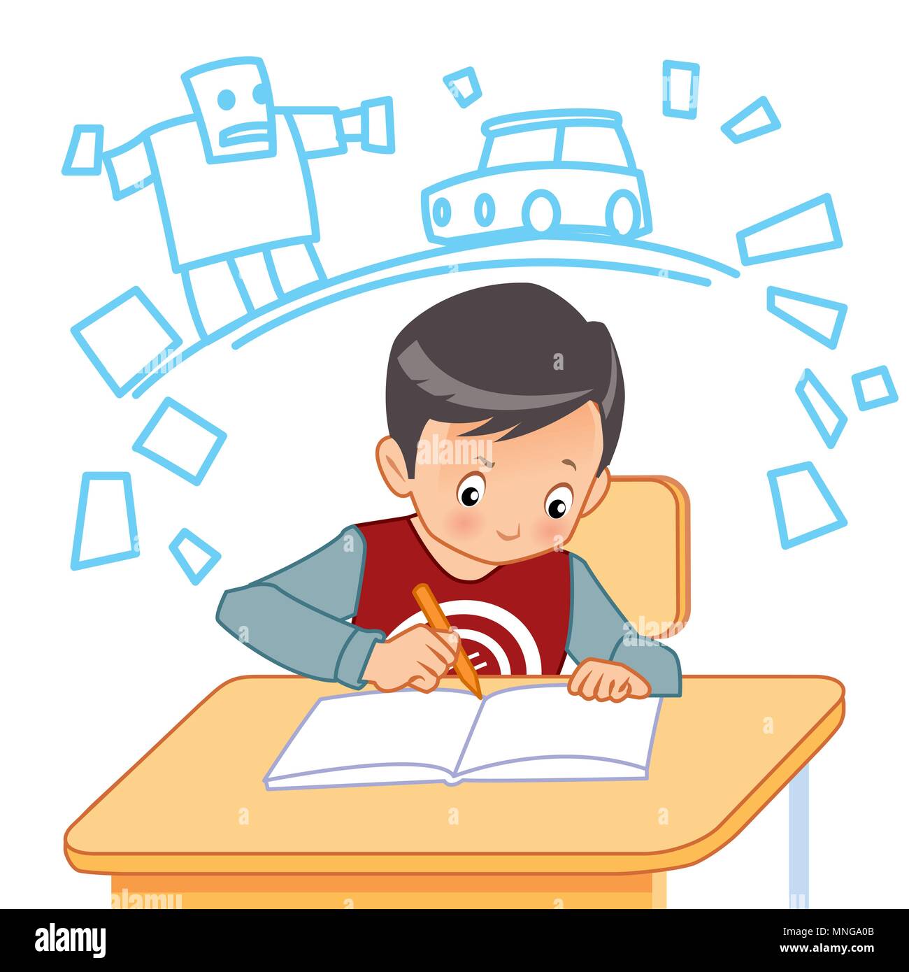 School children in classroom at lesson Stock Vector Image & Art - Alamy