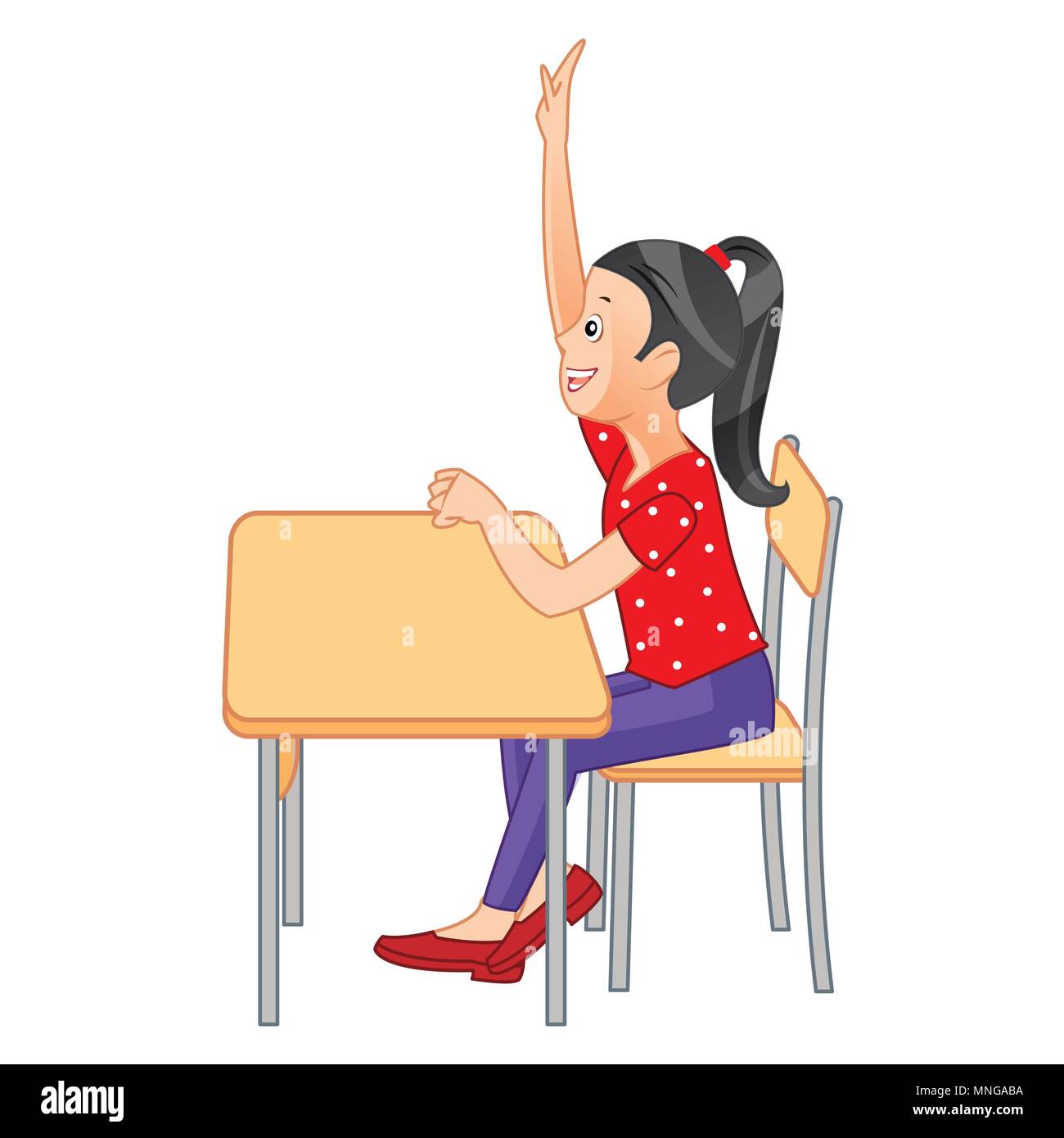 Dear student, raising his hands Stock Vector Image & Art - Alamy