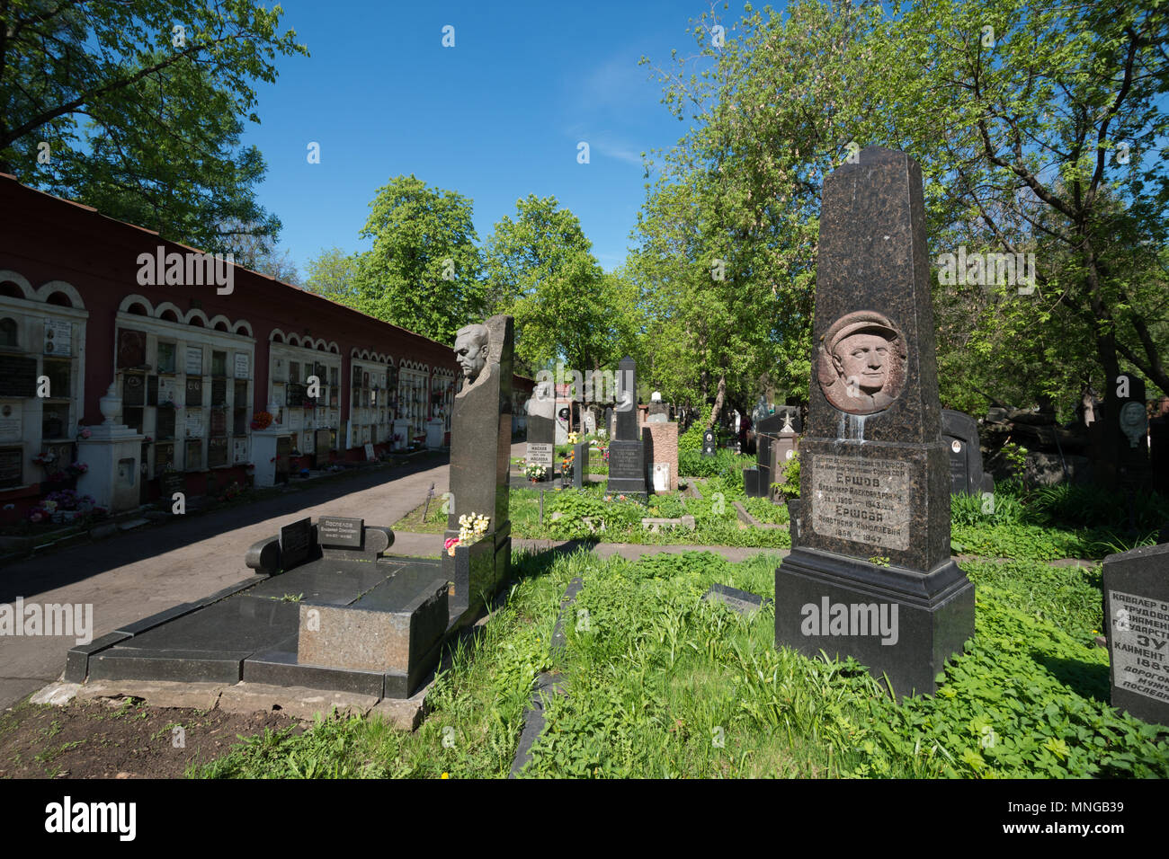 Novodevichy Cemetery at the Novodevichy Convent and Monastery, Moscow ...