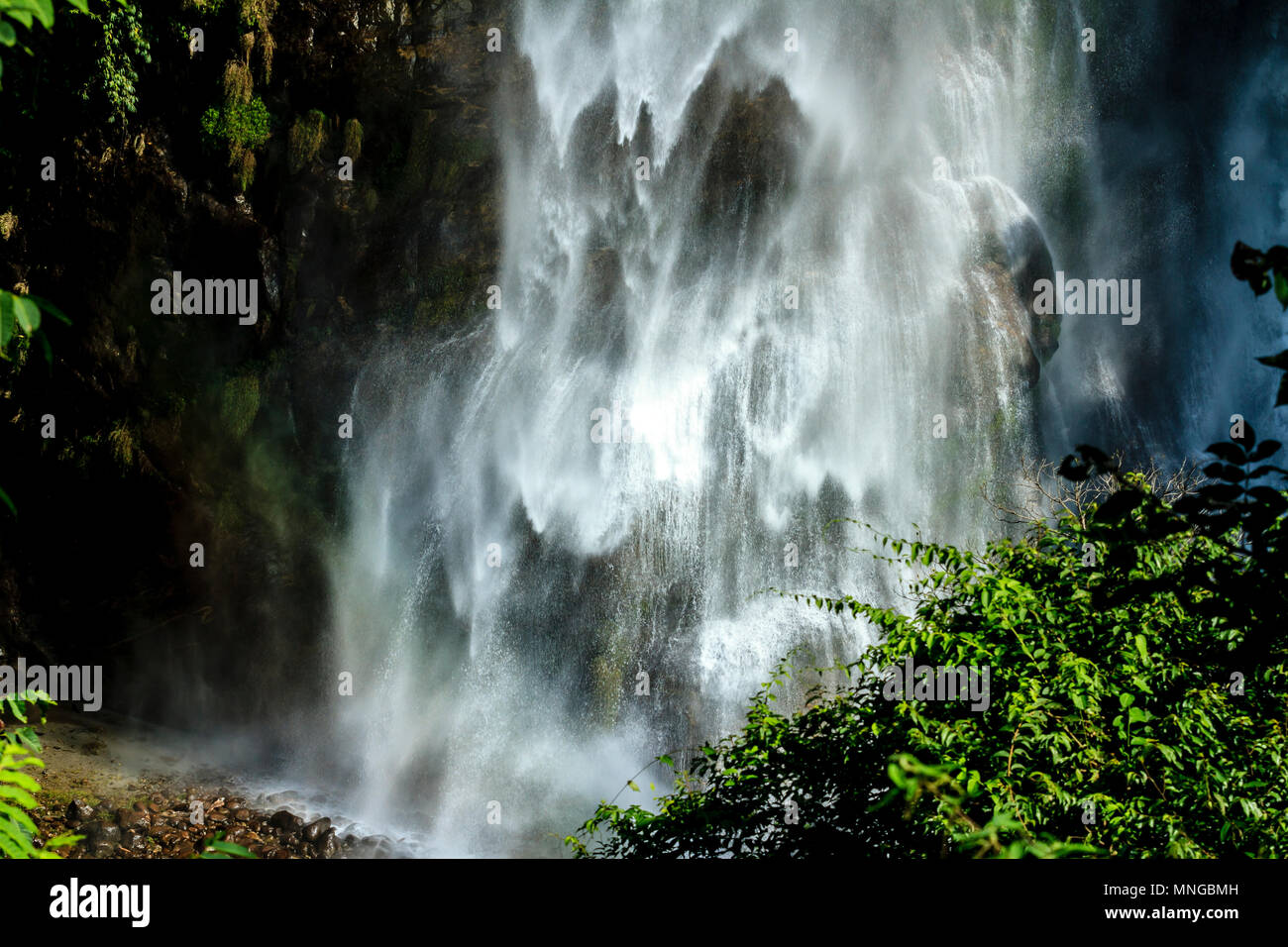 Waterfall in Himalayas, Nepal, Annapurna Conservation Area Stock Photo ...