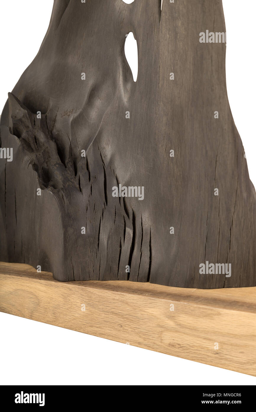 A product made from the roots of an old oak tree on a white background ...