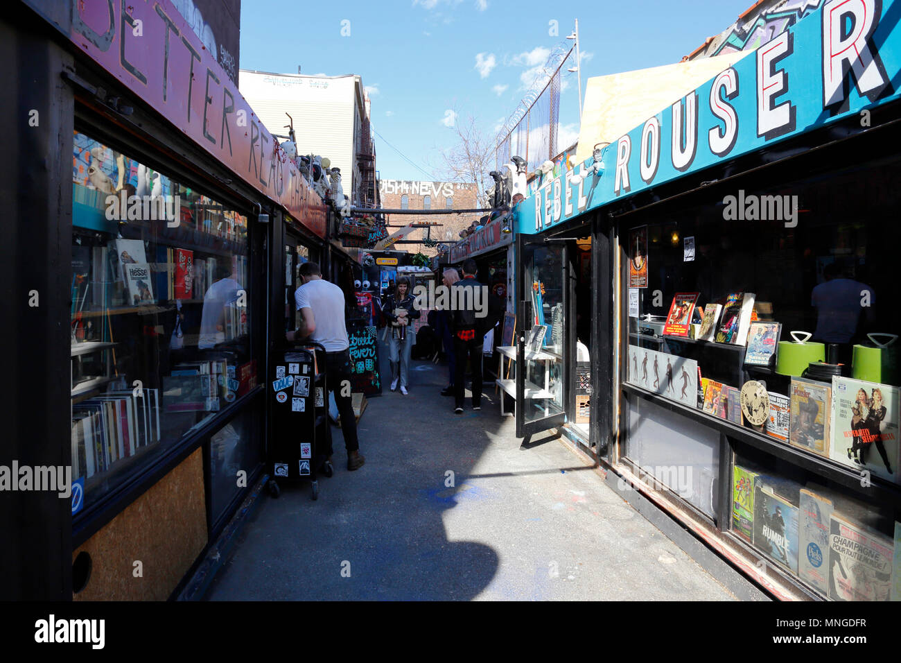 Record shops and other vendors inside Punk Alley, 867 Broadway ...