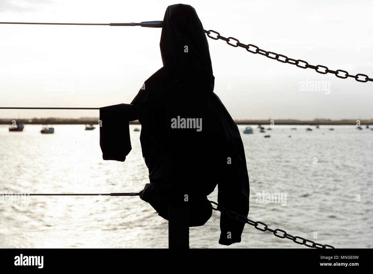 Lost jacket left for its owner to return Stock Photo - Alamy