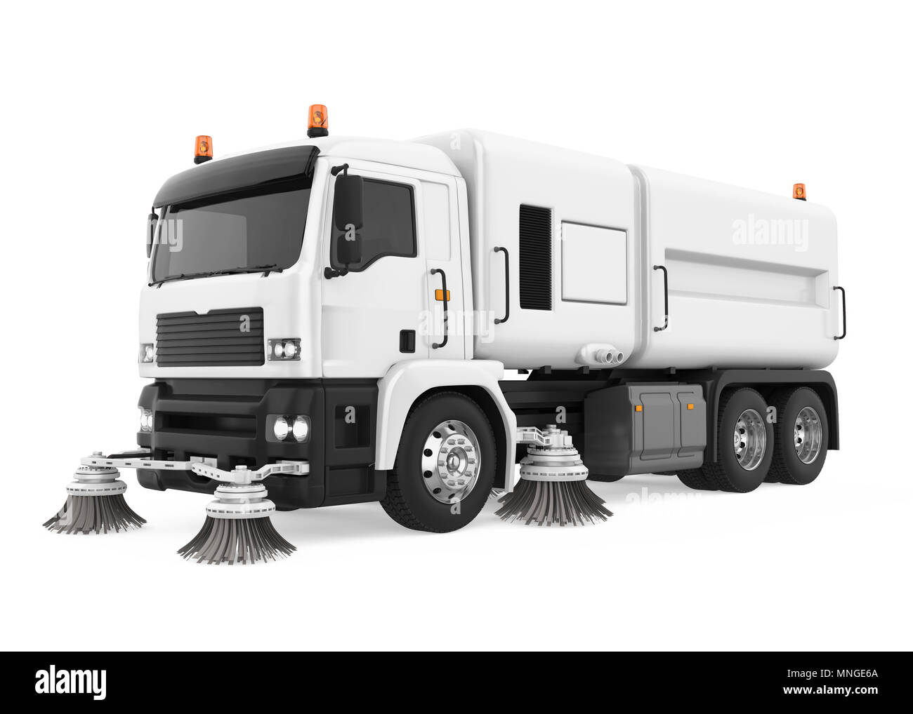 Street Sweeper Machine Isolated Stock Photo - Alamy