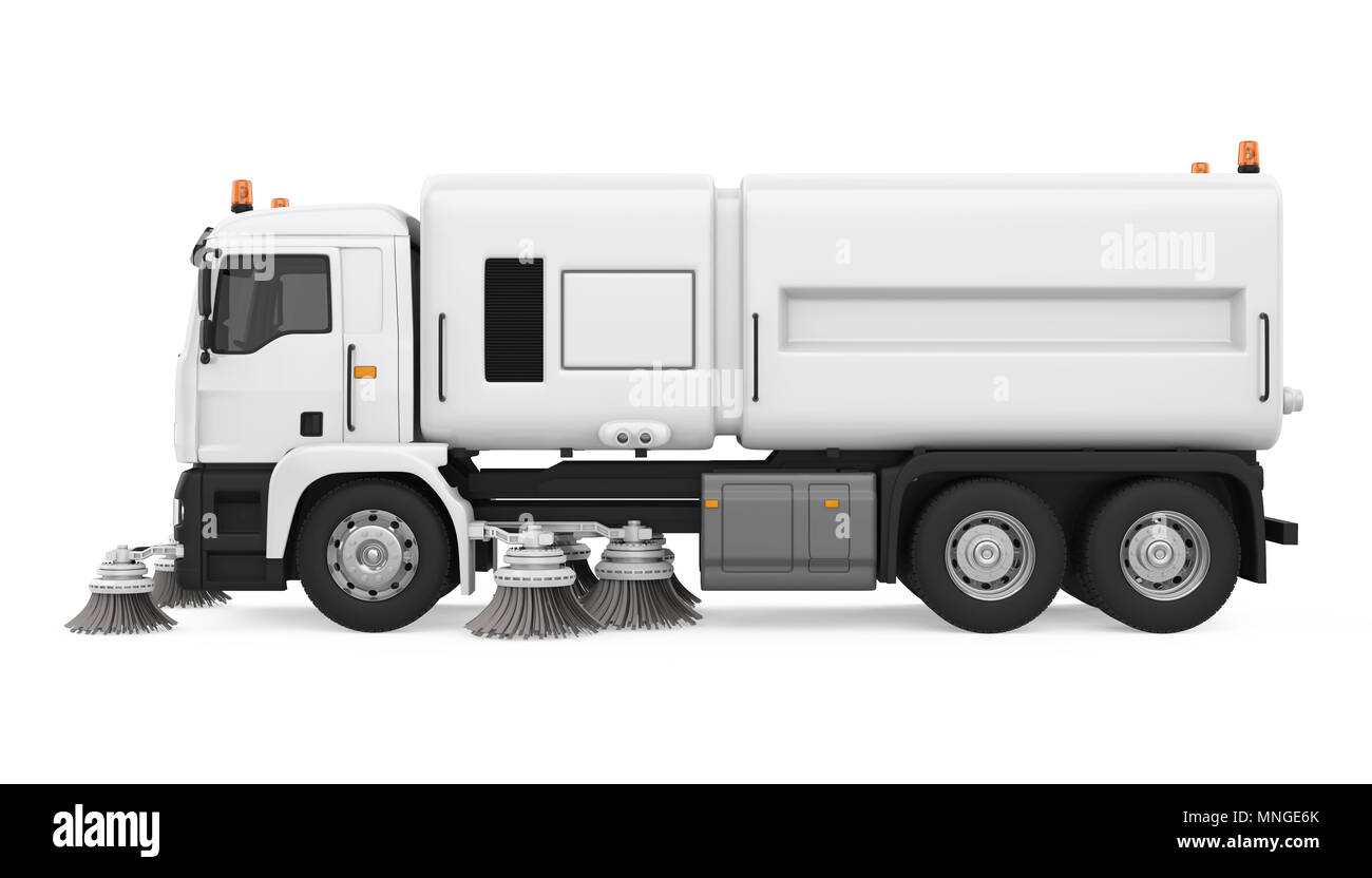 Street Sweeper Machine Isolated Stock Photo - Alamy