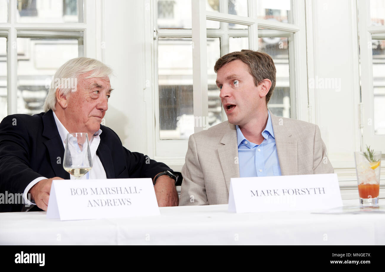 Bob Marshall-Andrews & Mark Forsyth at The Oldie Literary Lunch 15/05 ...