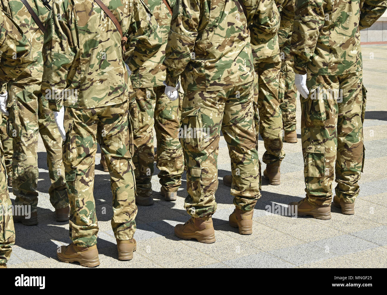 Standing in a row uniform parade hi-res stock photography and images ...