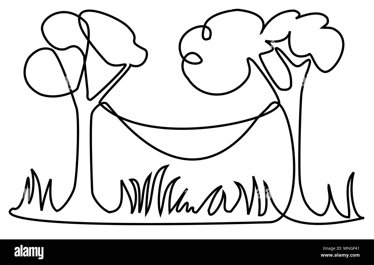 Picnic place one line drawing Stock Vector Image & Art - Alamy