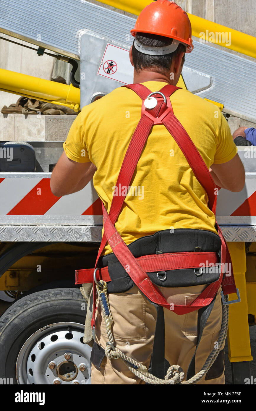 Construction worker at work outdoors Stock Photo - Alamy