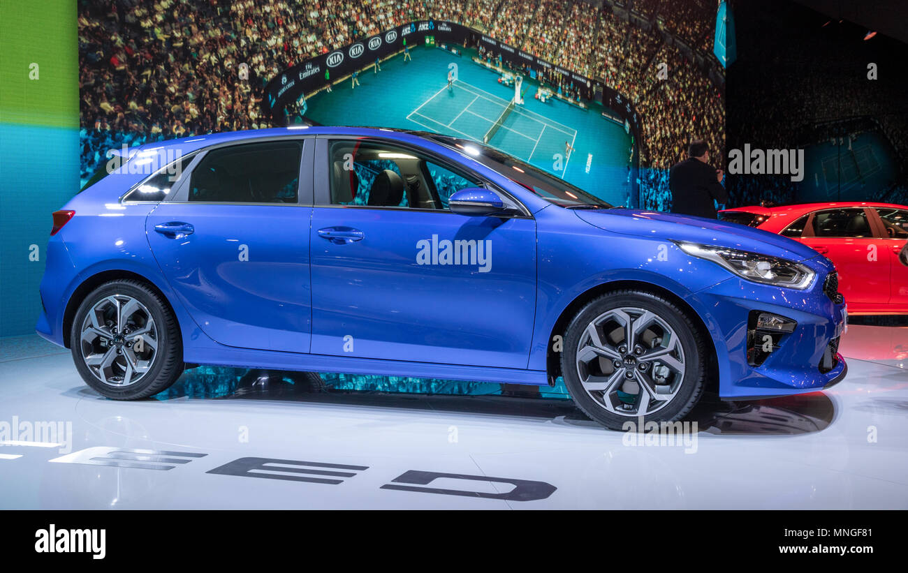 GENEVA, SWITZERLAND - MARCH 7, 2018: New Kia Ceed car presented at the ...