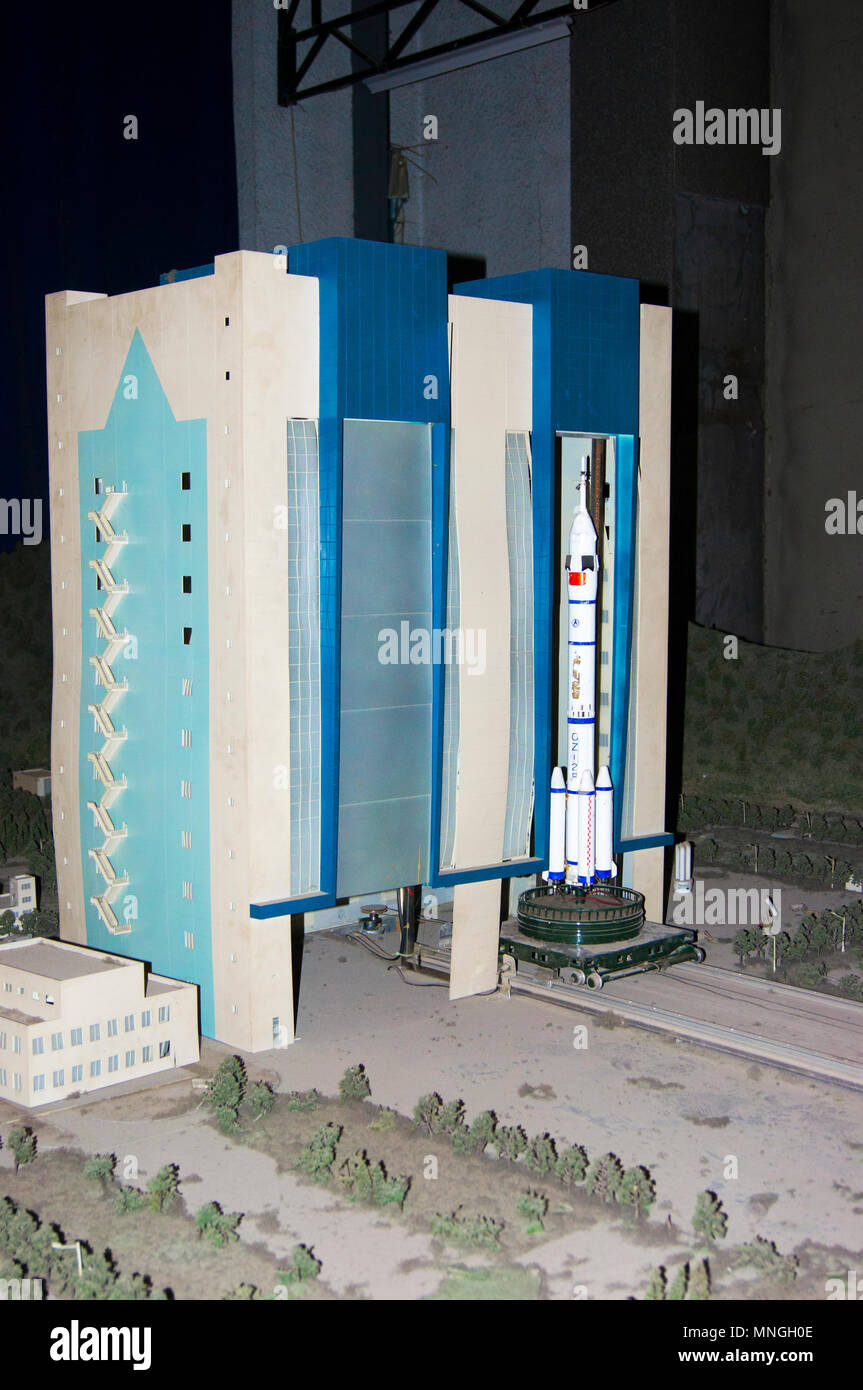 Model of Chinese Long March launch vehicle integration building on ...