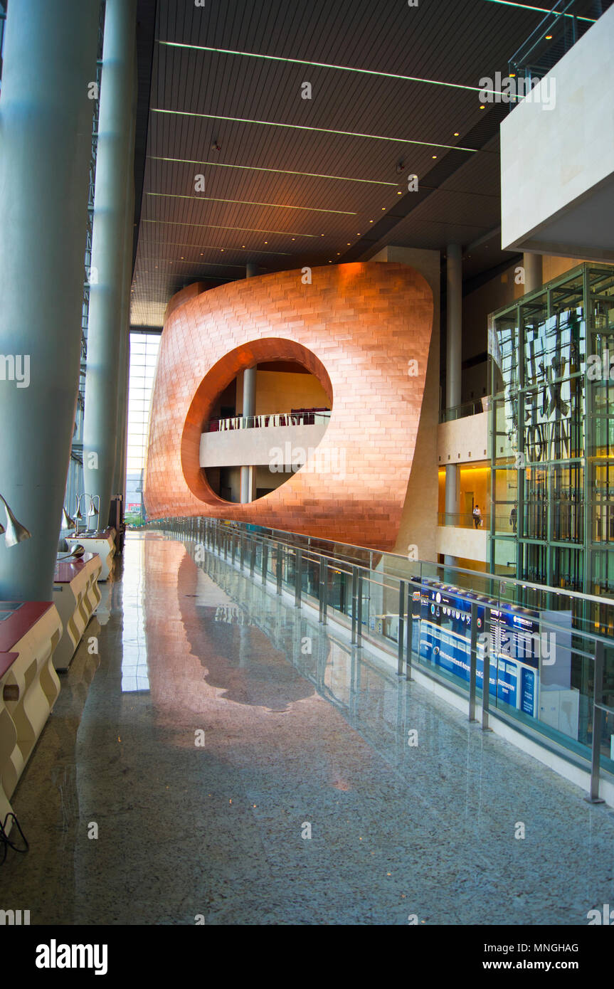 The interior of the China National Convention Center in Beijing, China ...