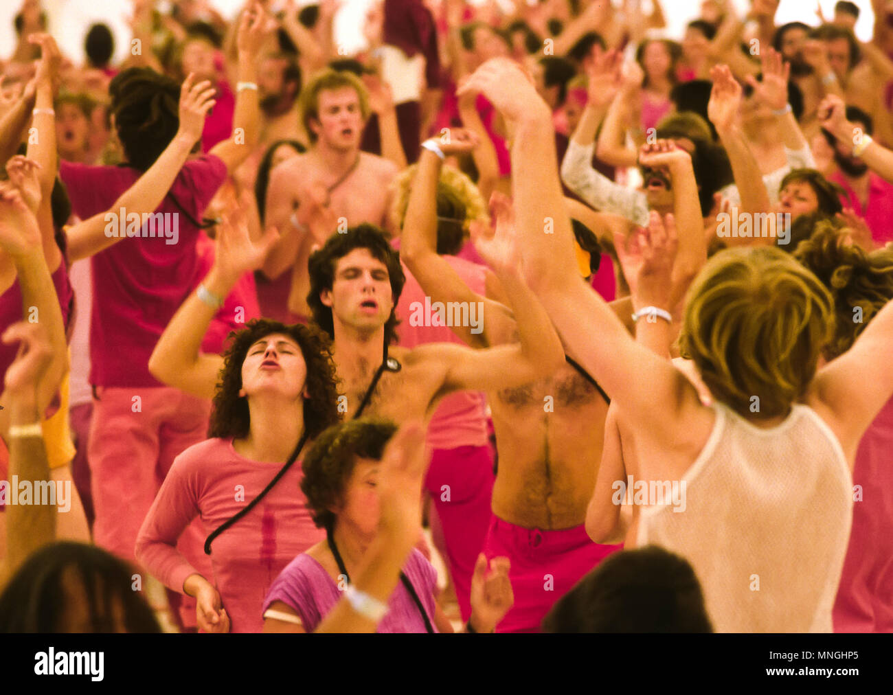 RAJNEESPURAM, OREGON, USA - Rajneeshees, followers of Bhagwan Shree ...