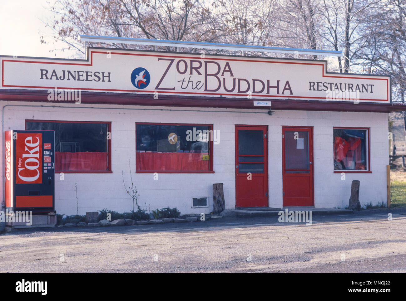 ANTELOPE, OREGON, USA - Zorba the Buddha Rajneesh Restaurant building ...