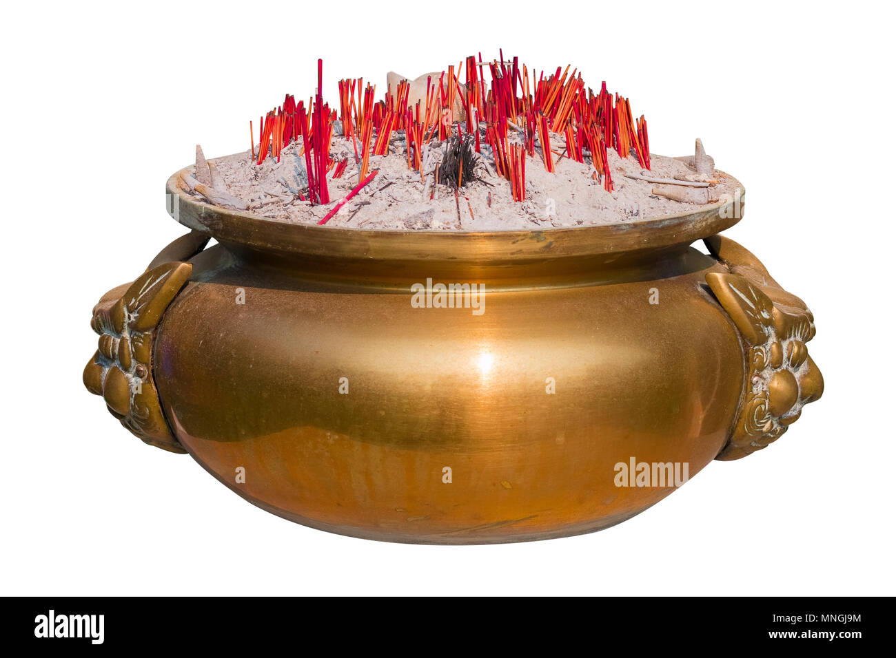Incense burner ,incensory on white background.Copy space.Clipping path ...