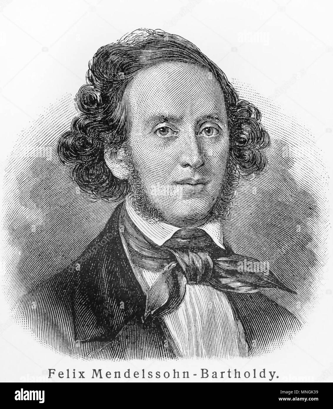 Felix mendelssohn 1809 1847 german composer hi-res stock photography ...