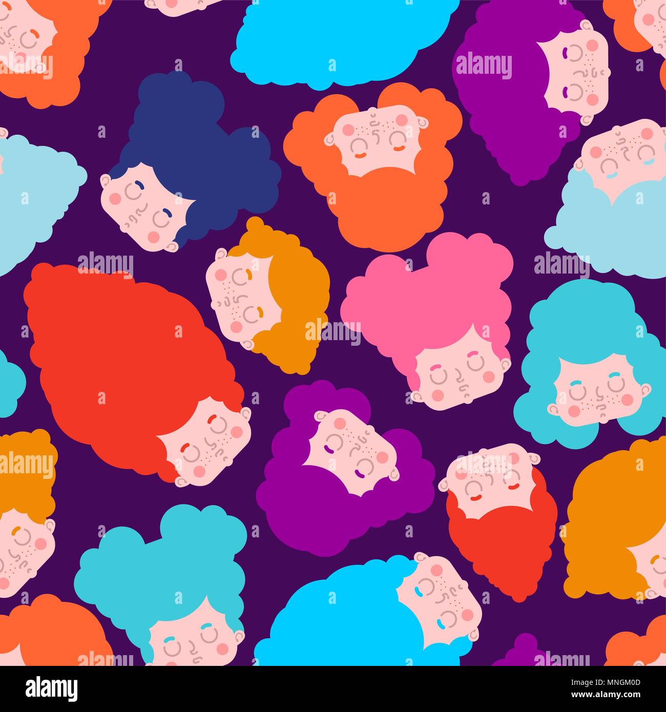 Sleeping pattern seamless. Little girl sleeping background. Vector ...