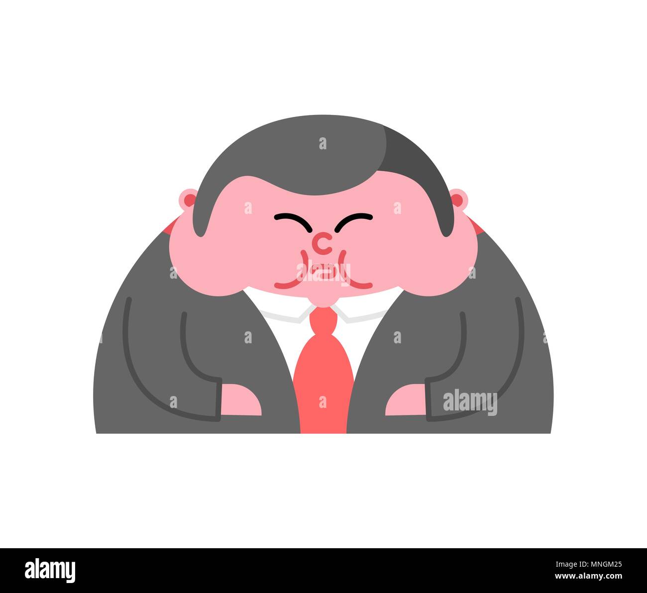 Fat boss. Thick Director. Office leader Vector illustration Stock ...