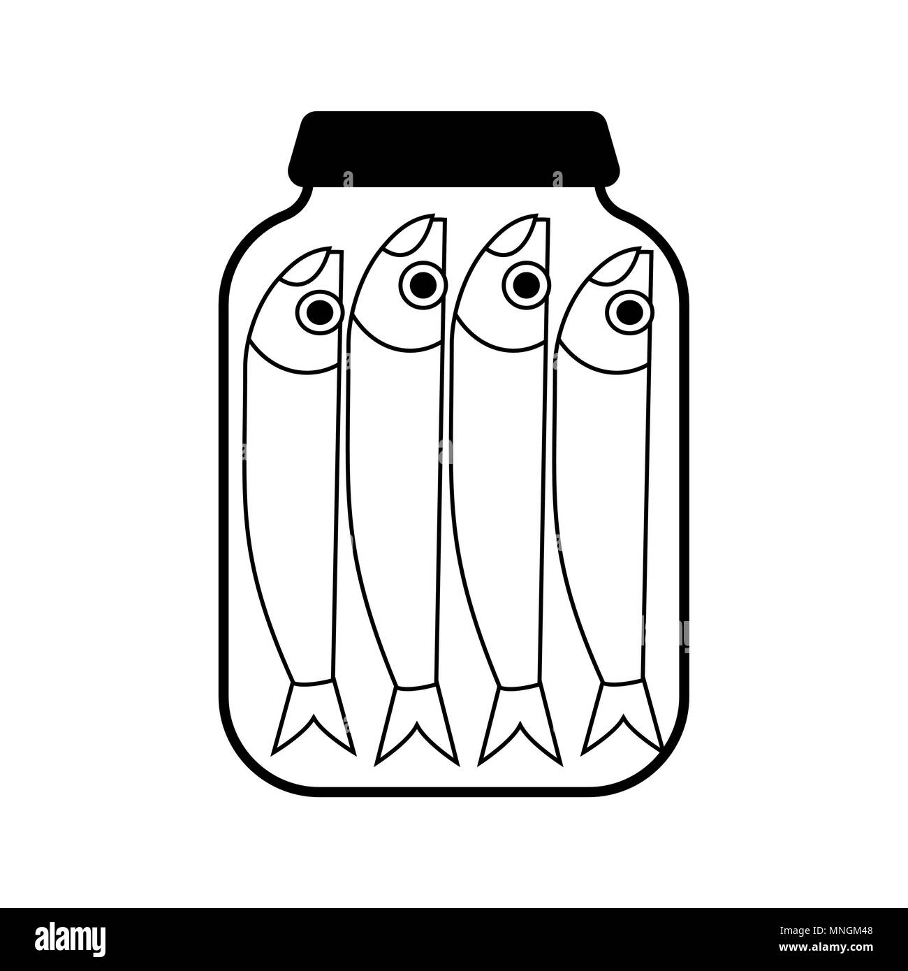 Canned fish isolated. seafood tin. Vector illustration Stock Vector ...