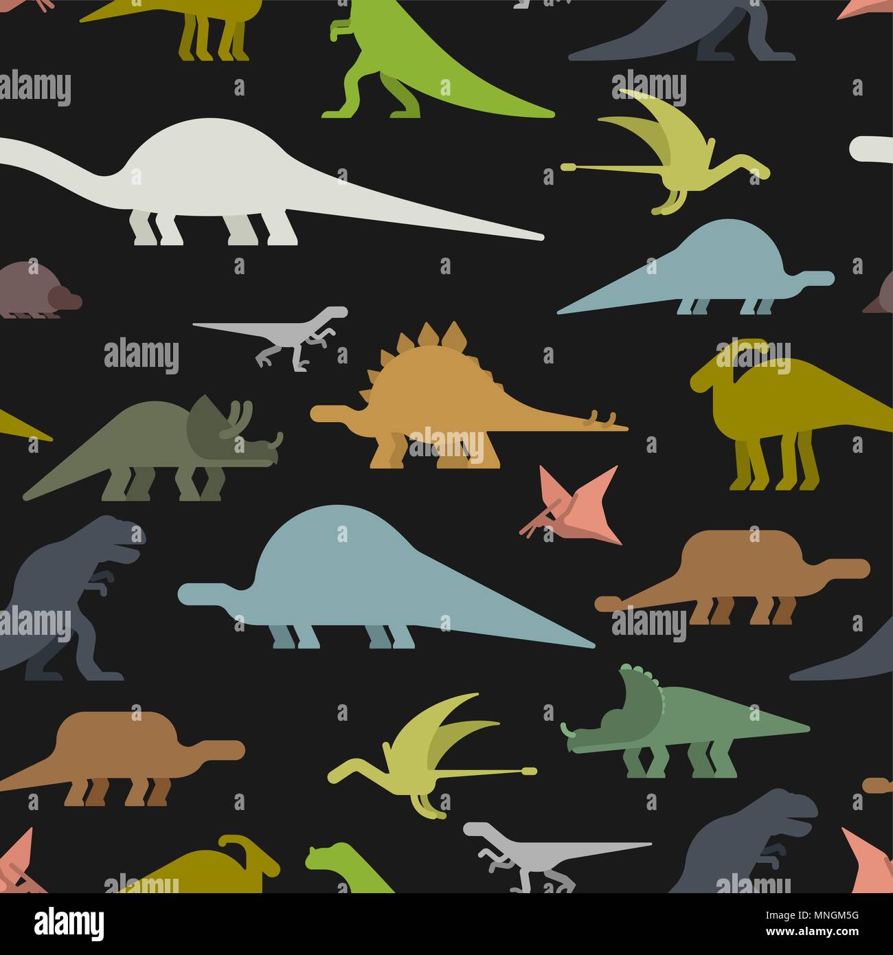 Dinosaurs seamless pattern. Dino texture. Prehistoric monster lizard ...