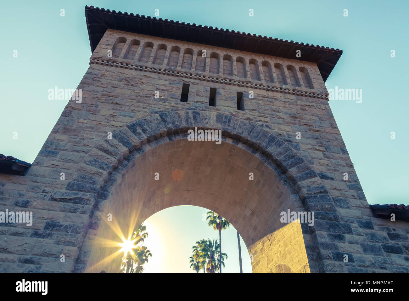 Arch tower structures at Stanford University, Palo Alto, California ...