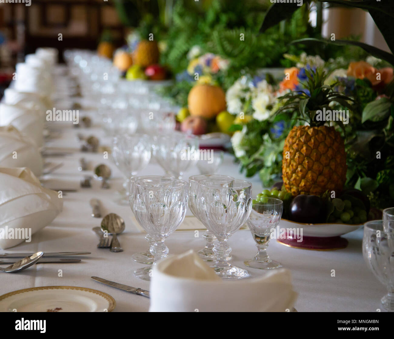 Table setting at Osborne House Isle of Wight Stock Photo - Alamy