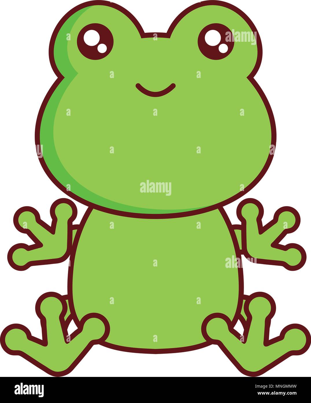 cute frog icon over white background, colorful design. vector ...