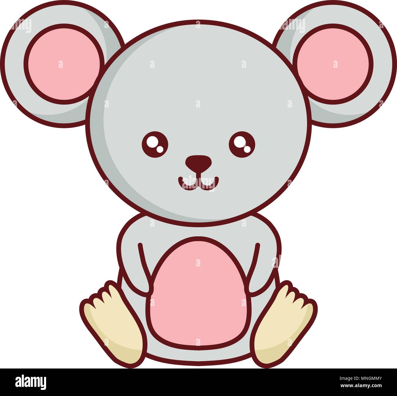 cute mouse icon over white background, colorful design. vector ...