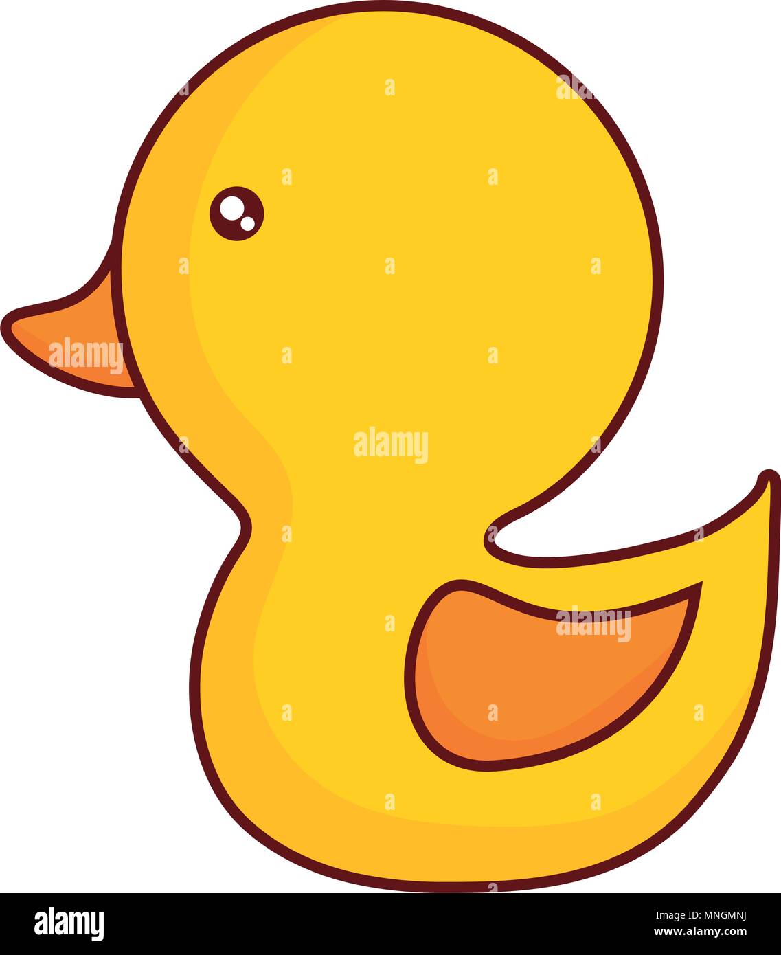 cute duck icon over white background, colorful design. vector ...