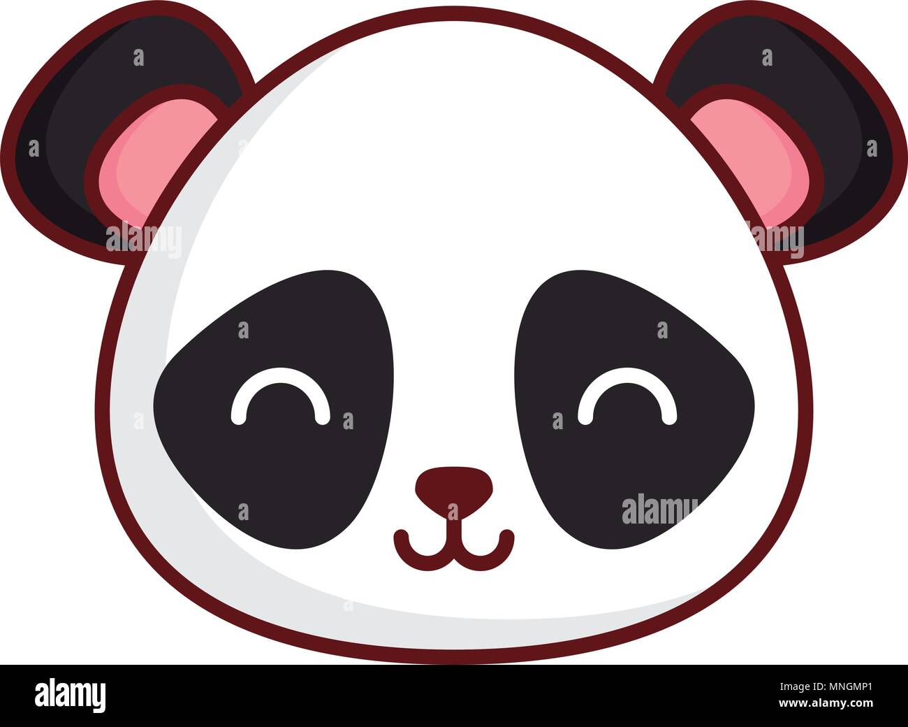 cute panda bear icon over white background, colorful design. vector ...