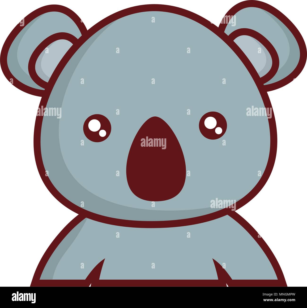 cute koala icon over white background, colorful design. vector ...