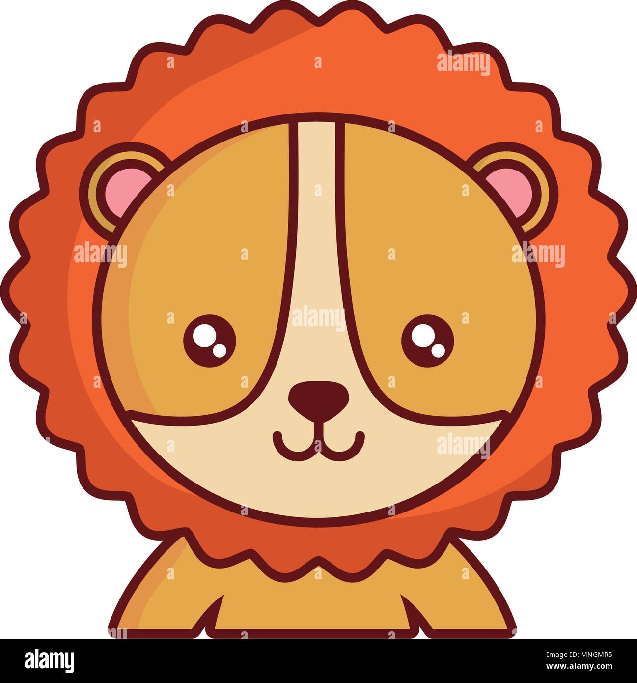 cute tiger icon over white background, colorful design. vector ...