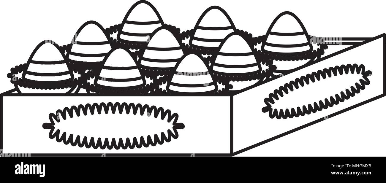 box of chocolate truffles icon over white background, vector ...