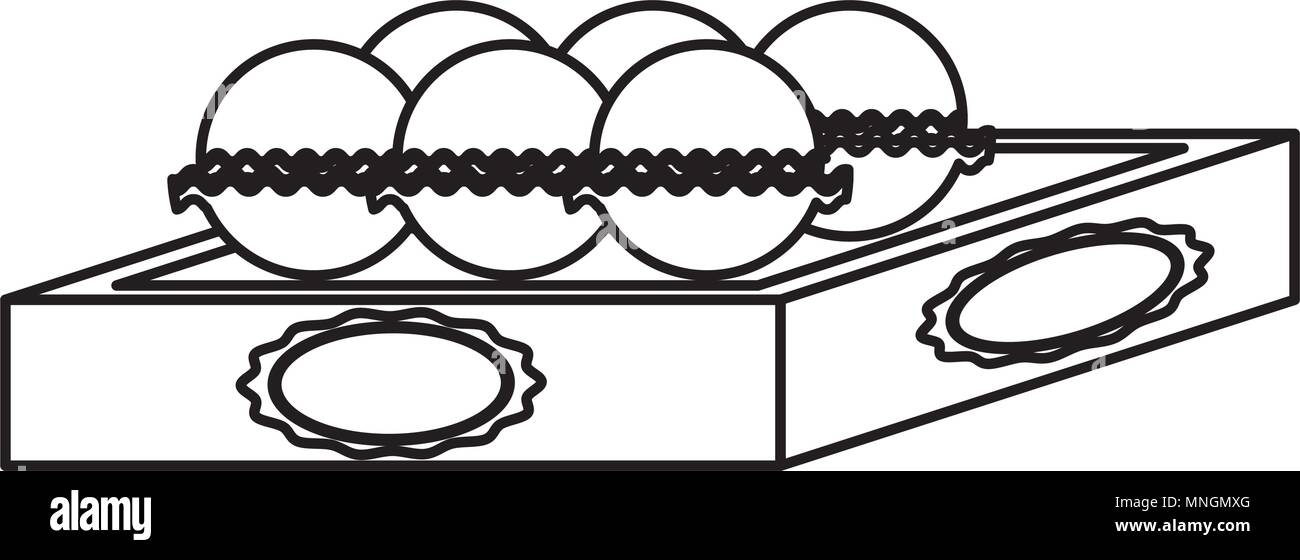 box of chocolate truffles icon over white background, vector ...