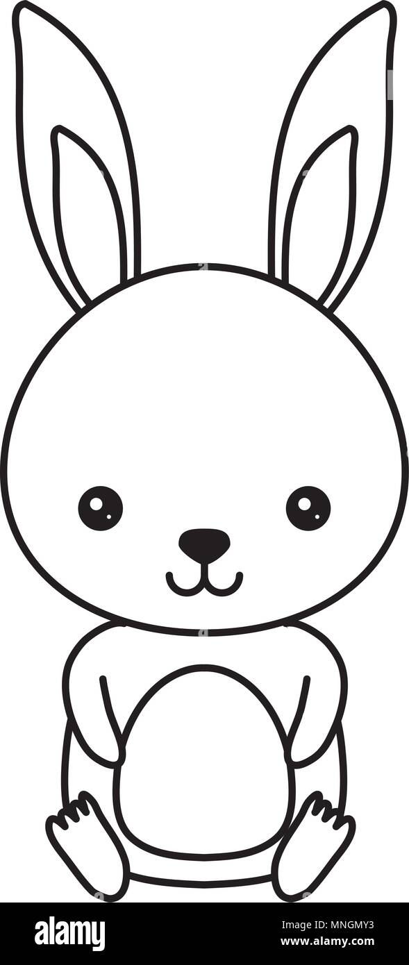 cute rabbit icon over white background, vector illustration Stock ...