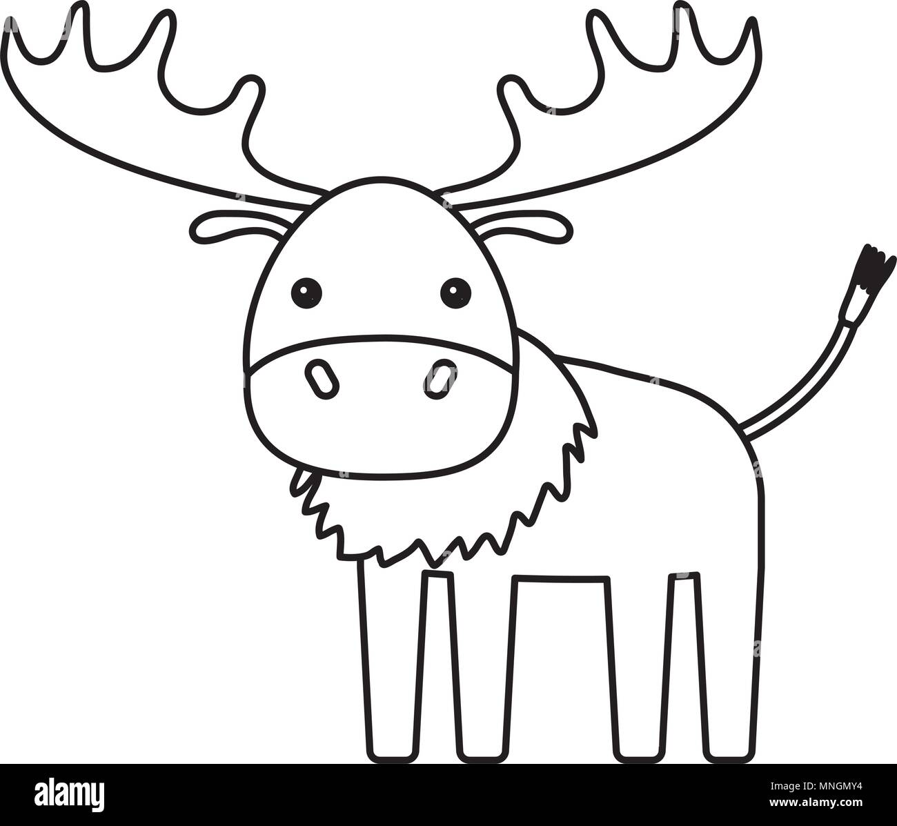Elk face Black and White Stock Photos & Images - Alamy